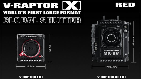 RED V-RAPTOR [X] e V-RAPTOR XL [X]: ora con sensore 8K 120p global shutter | Fotografi Digitali